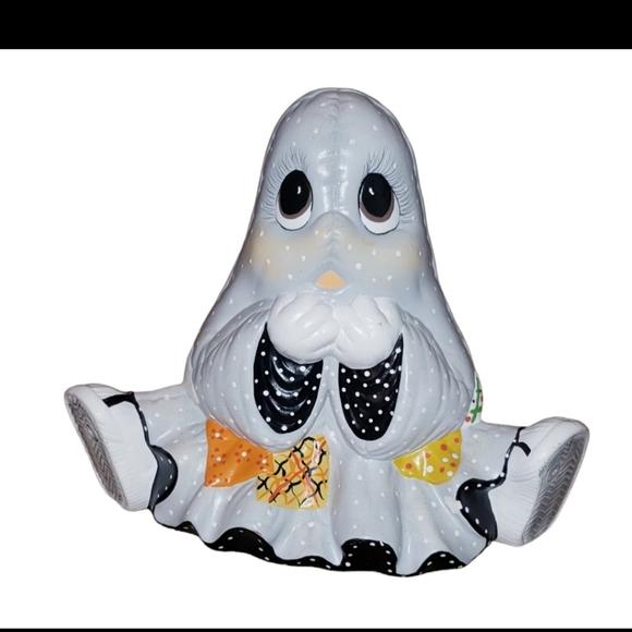 Source Unknown | Holiday | Vintage Halloween Ceramic Patchwork Ghost ...
